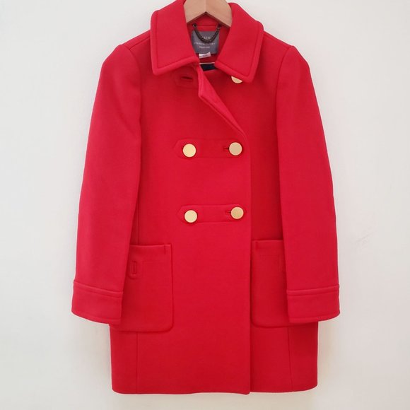 J. Crew | Jackets & Coats | J Crew Majesty Nello Gori Stadium Cloth Red ...